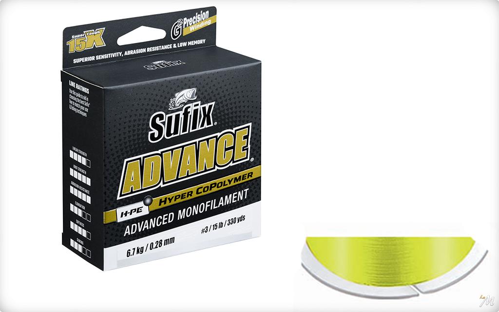 Sufix Advance G2 Giallo Fluo Monofilo Pesca Spinning Lago Fiume Pesca Tradizionale