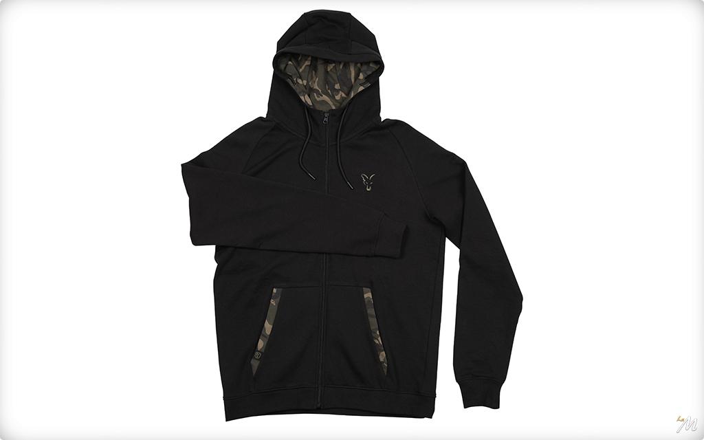 Fox Felpa con Cerniera Black Camo Print Abbigliamento Pesca Carpfishing ...