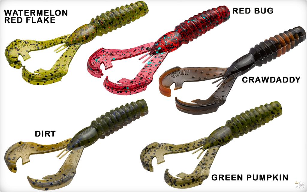 Strike King Rage Ned Craw Artificiali Pesca Spinning Predatori Lago Fiume
