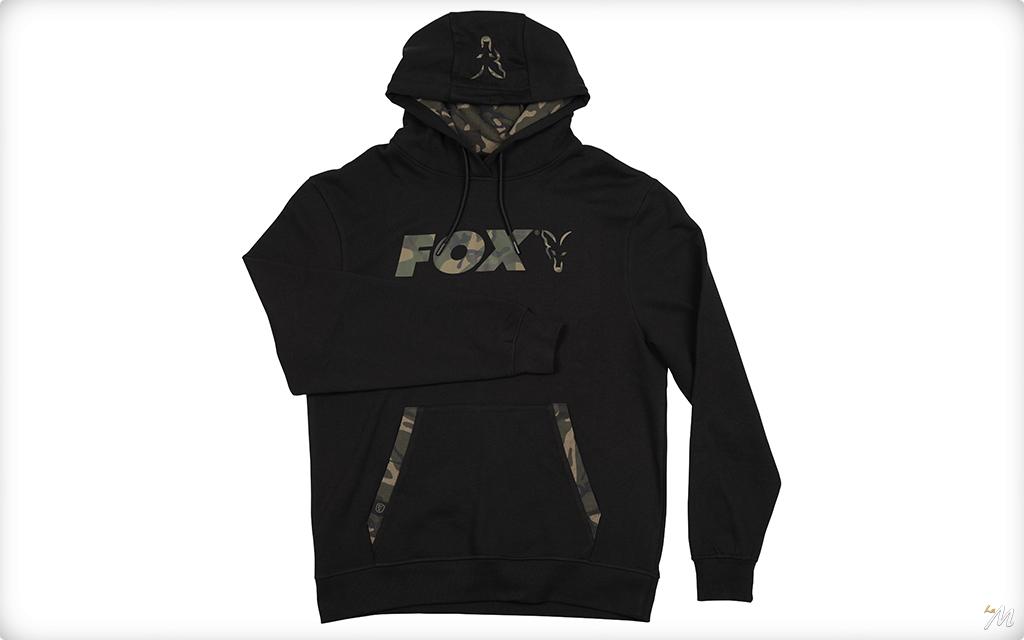 Fox Felpa con Cappuccio Black Camo Print Abbigliamento Pesca ...