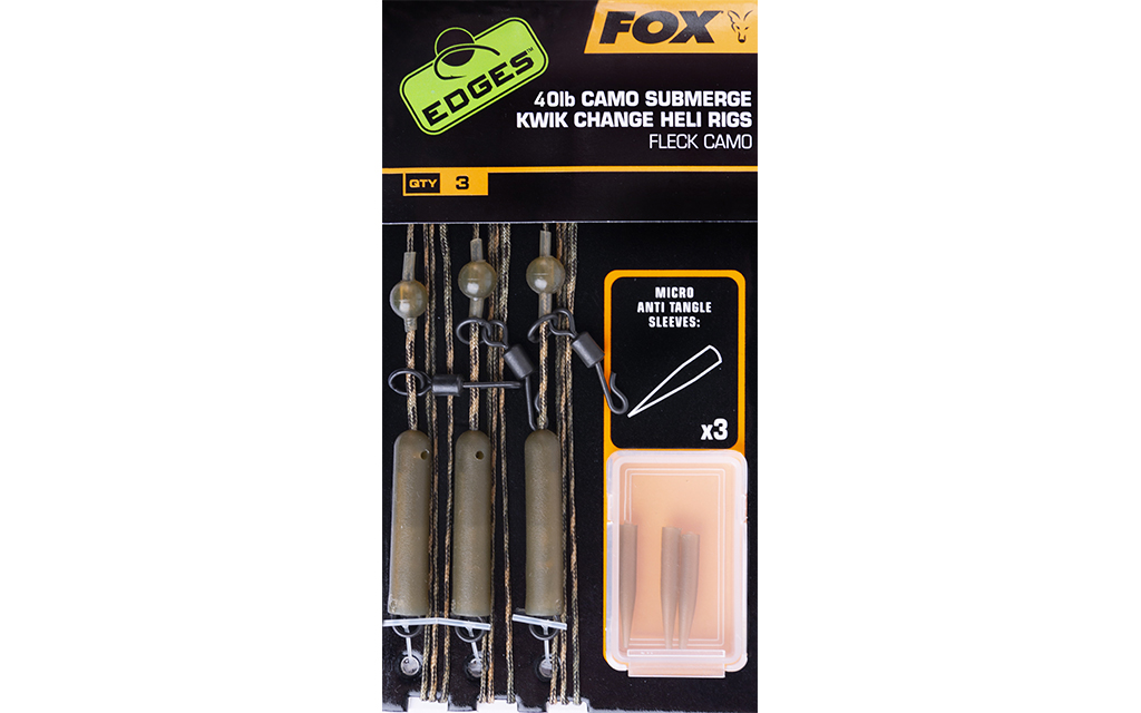 Fox Edges heli Rigs Light Submerge Camo Leadcore Pronti Pesca ...