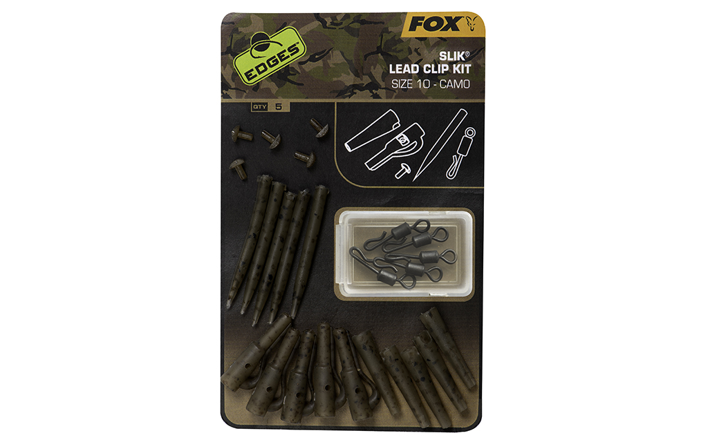 Fox Edges Slik Lead Clip Kit Camo Accessori Terminali Pesca Carpfishing ...